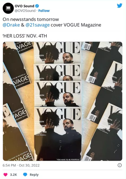 VOGUE VS DRAKE Y 21 SAVAGE - Enrique Ortega Burgos